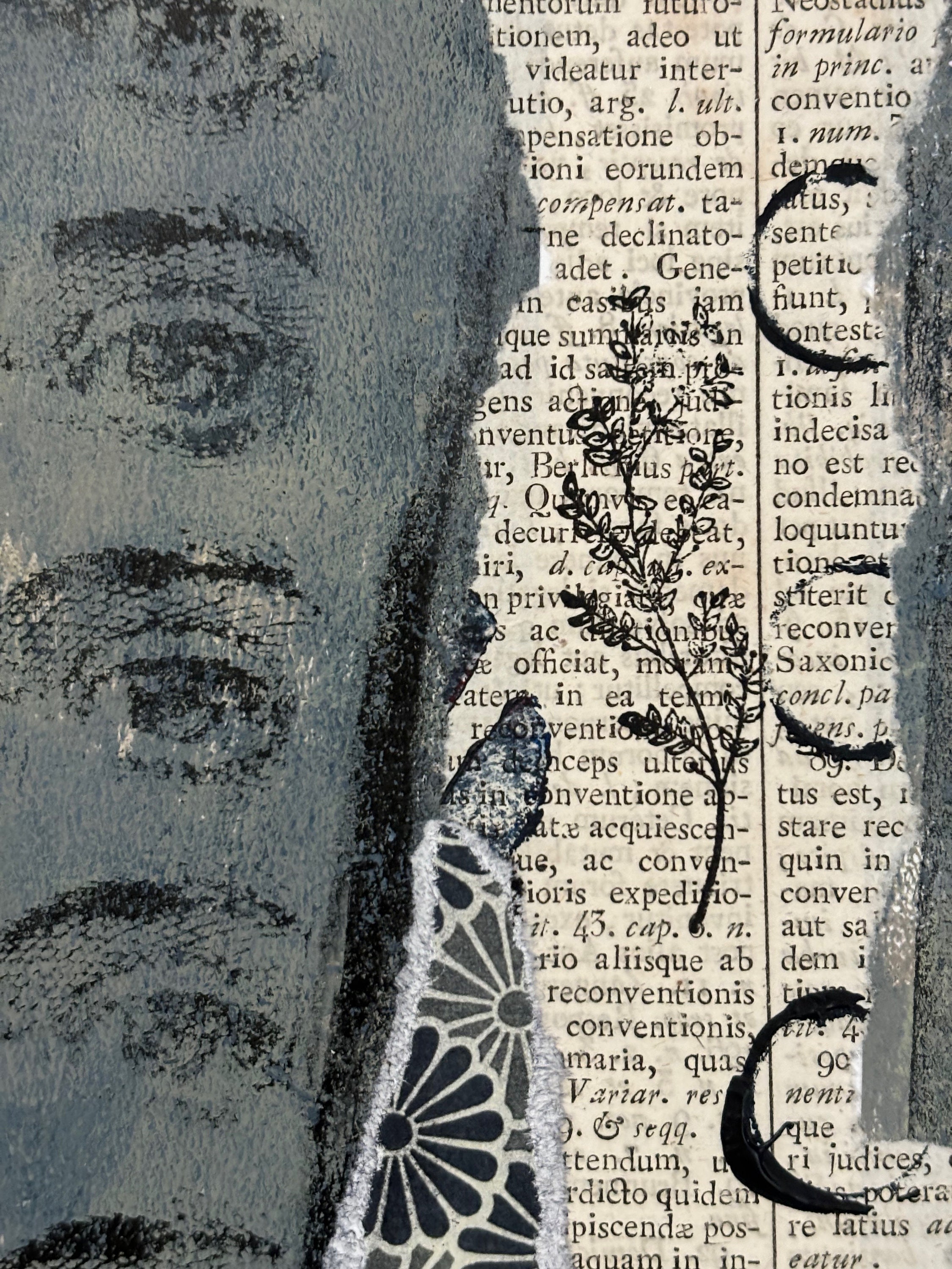 Mixed Media Collage: Blue Eyes - Etsy