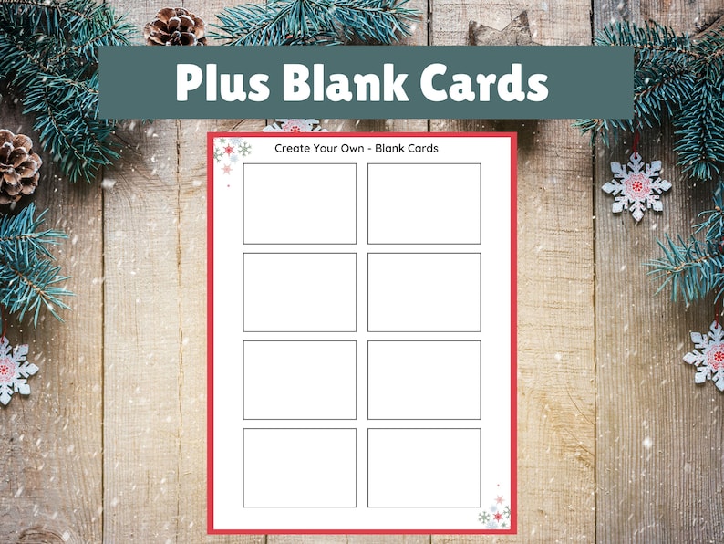 Draw It Blind Holiday Game Printable Christmas Game Fun Christmas Party ...