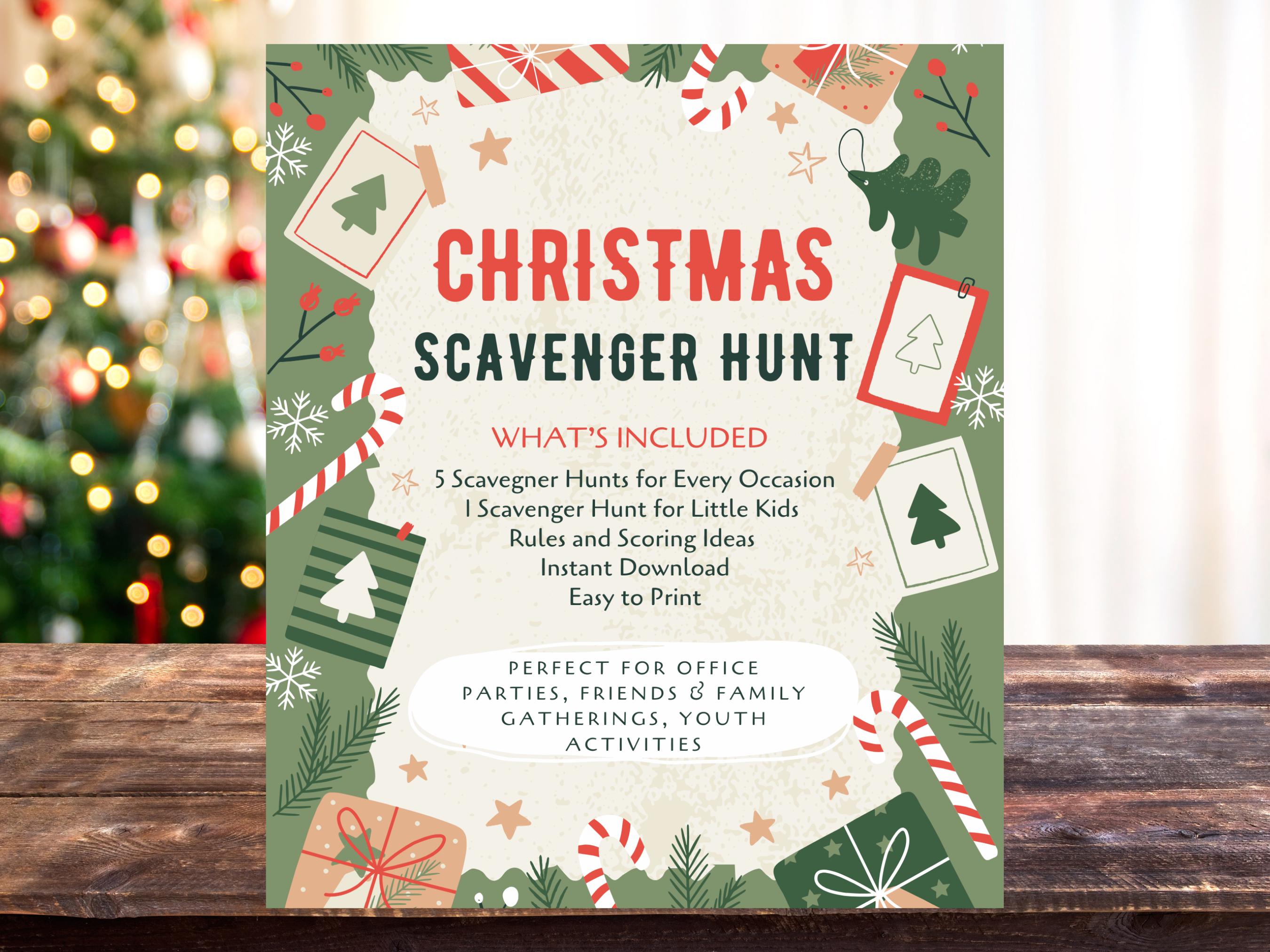 Christmas Scavenger Hunt Game, Christmas Party Game, Christmas Office ...