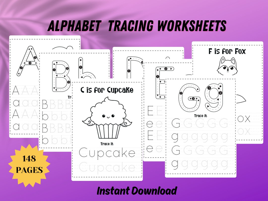 Pre-k Tracing Alphabet Worksheets Coloring Tracing Alphabet Numbers ...