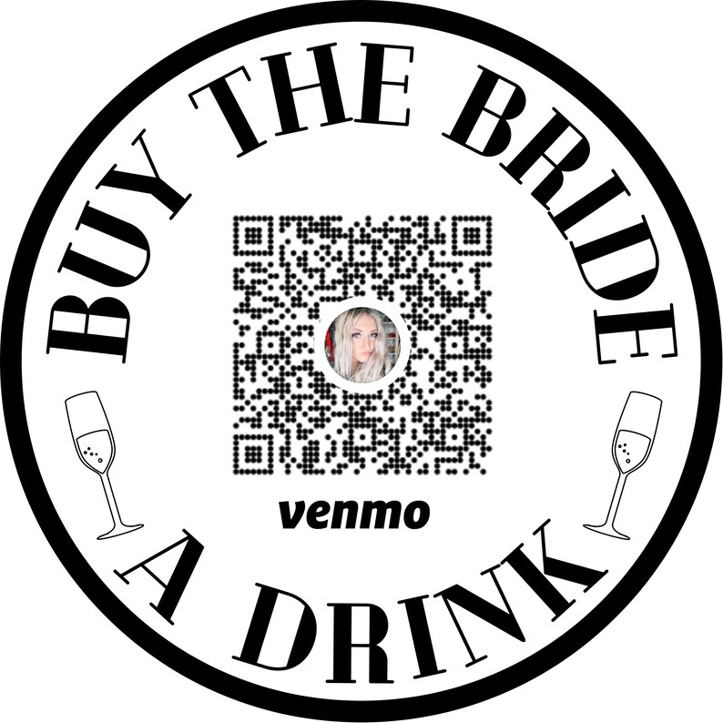 Buy The Bride A Drink Template Bachelorette Venmo Sticker Etsy