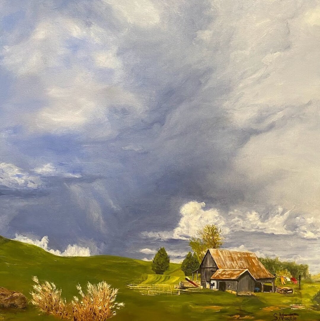 Square Oil Painting Original Painting Landscape Painting Canadian ...