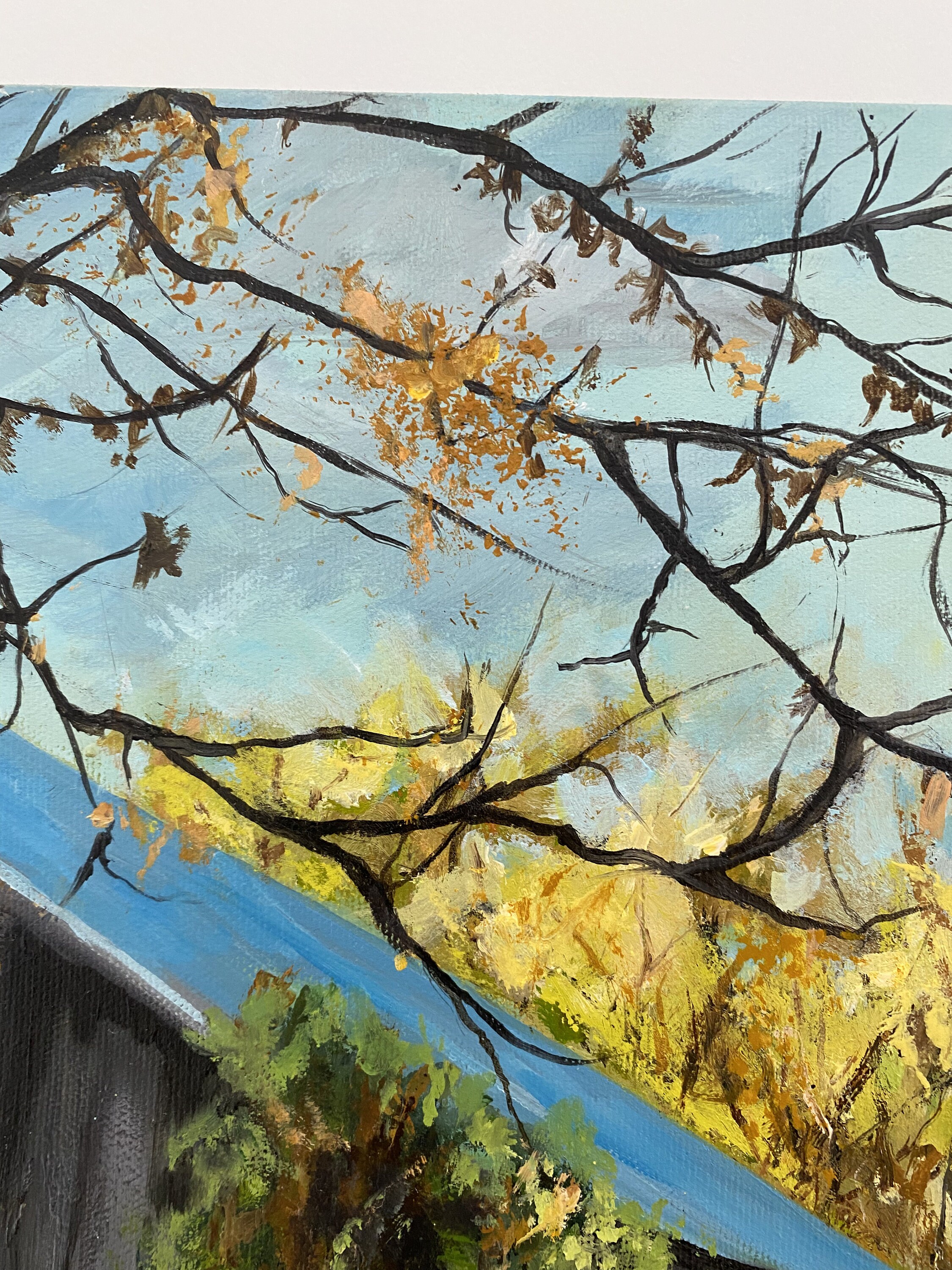 Original Outdoor Painting, Canadian Country House, Landscape Painting ...