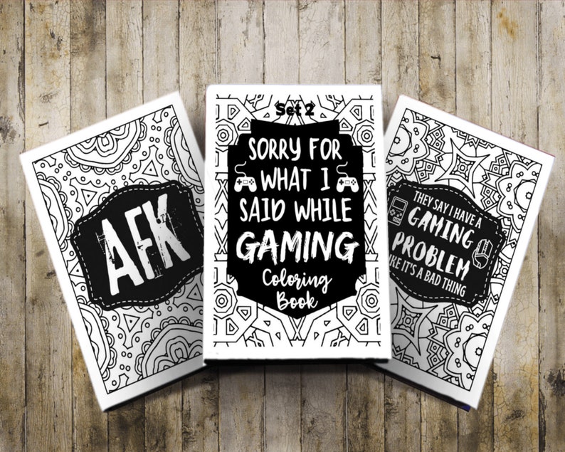 PC Gamer Coloring Book Printable | Video Game Coloring Pages PDF | Gift ...