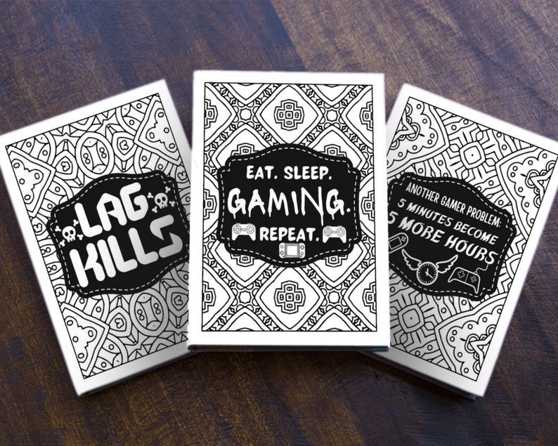 PC Gamer Coloring Book Printable | Video Game Coloring Pages PDF | Gift ...