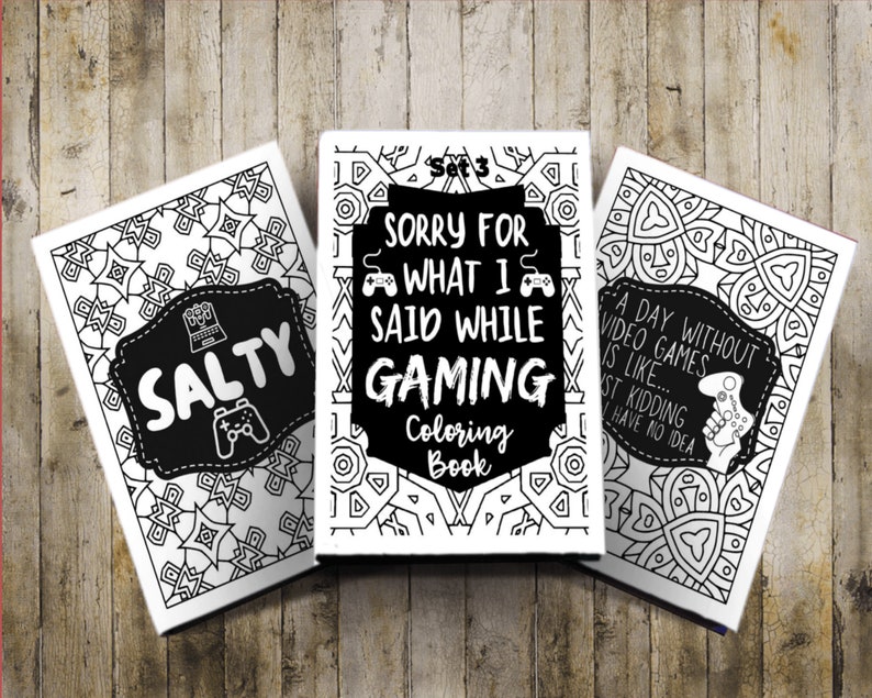 PC Gamer Coloring Book Printable Video Game Coloring Pages | Etsy