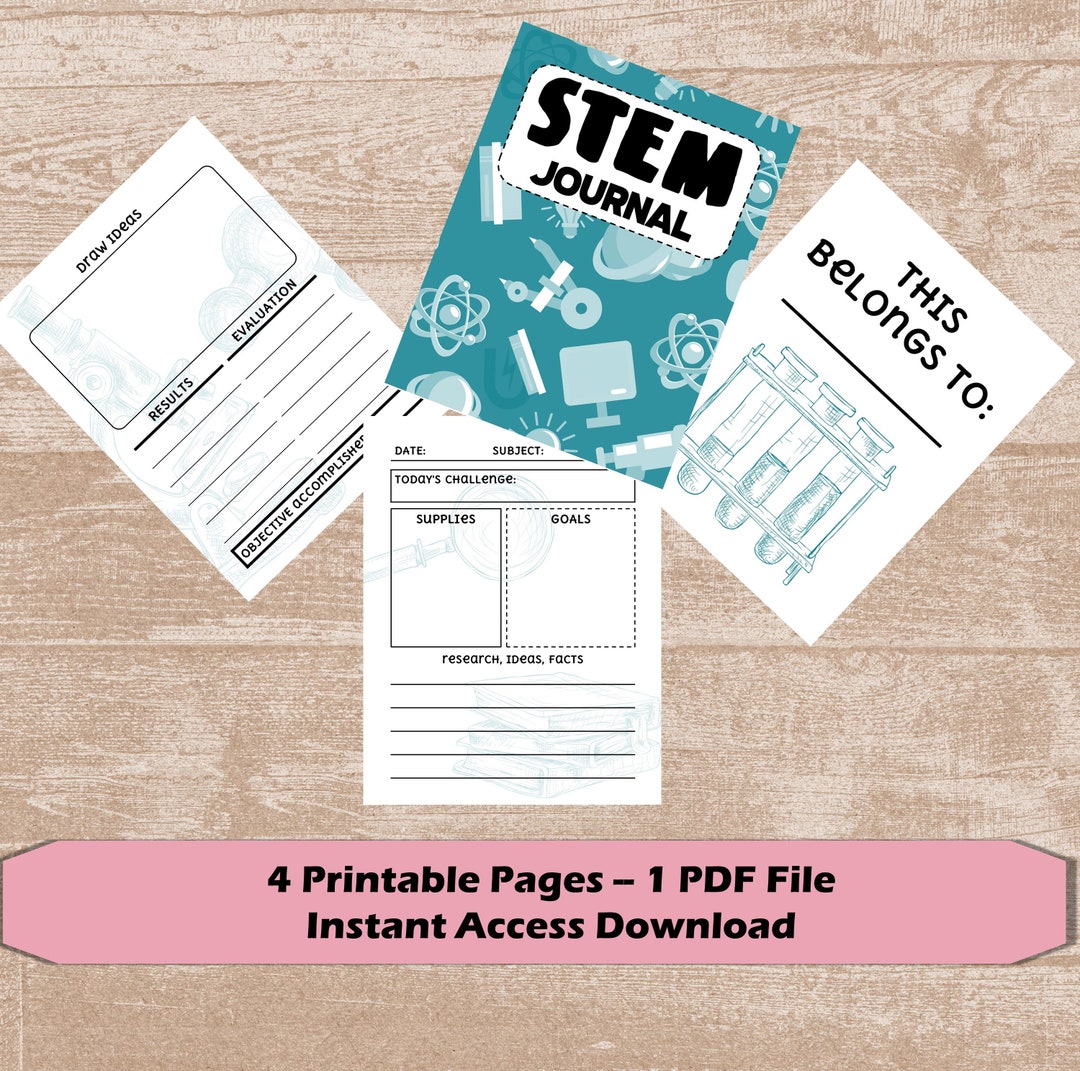 Stem Journal | Science Technology Engineering Math | STEM Printable ...
