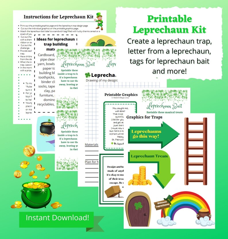 Printable Leprechaun Kit - Etsy
