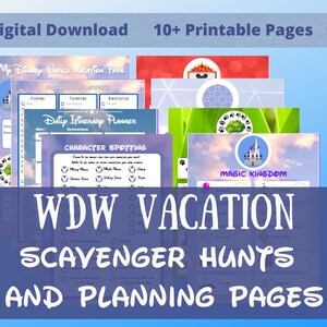 WDW Vacation Scavenger Hunts and Planning Pages - Etsy