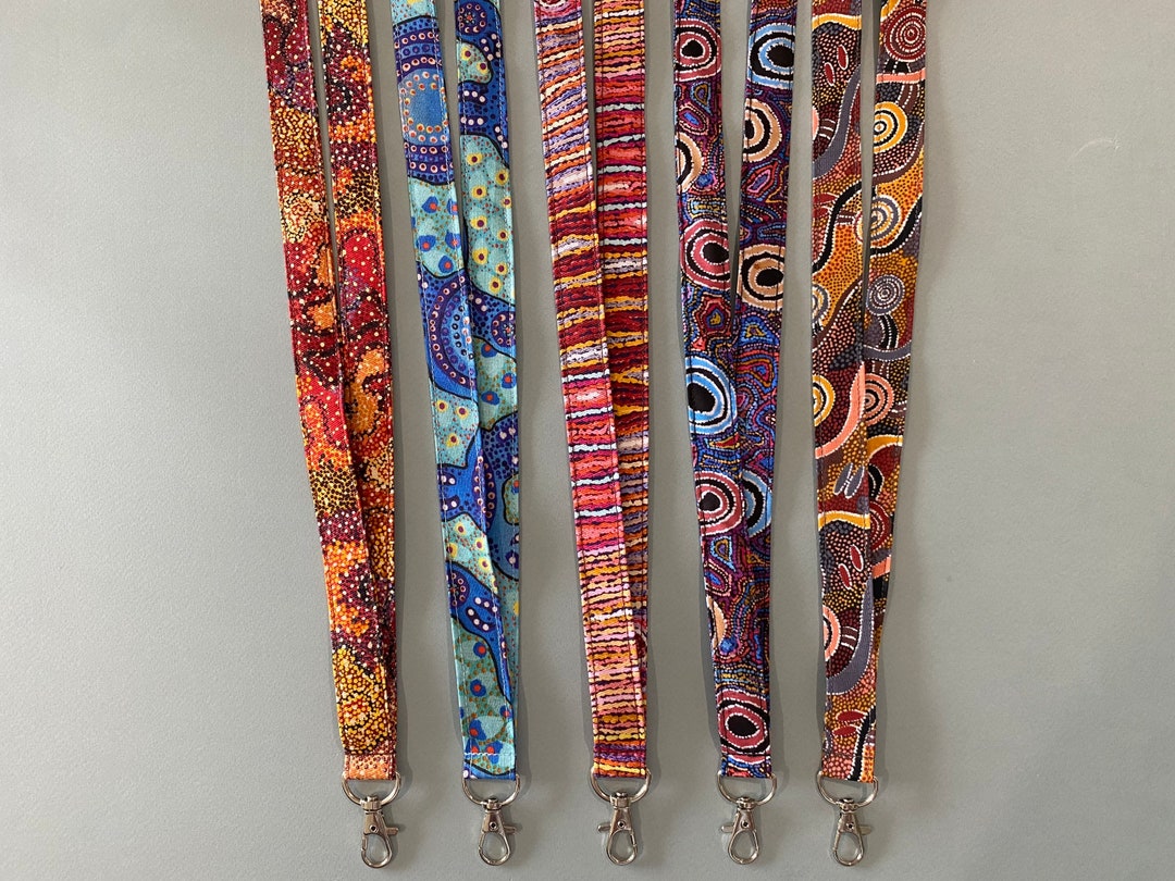 Indigenous Print Lanyard Fabric Neck Lanyard Handmade Fabric Lanyard ...