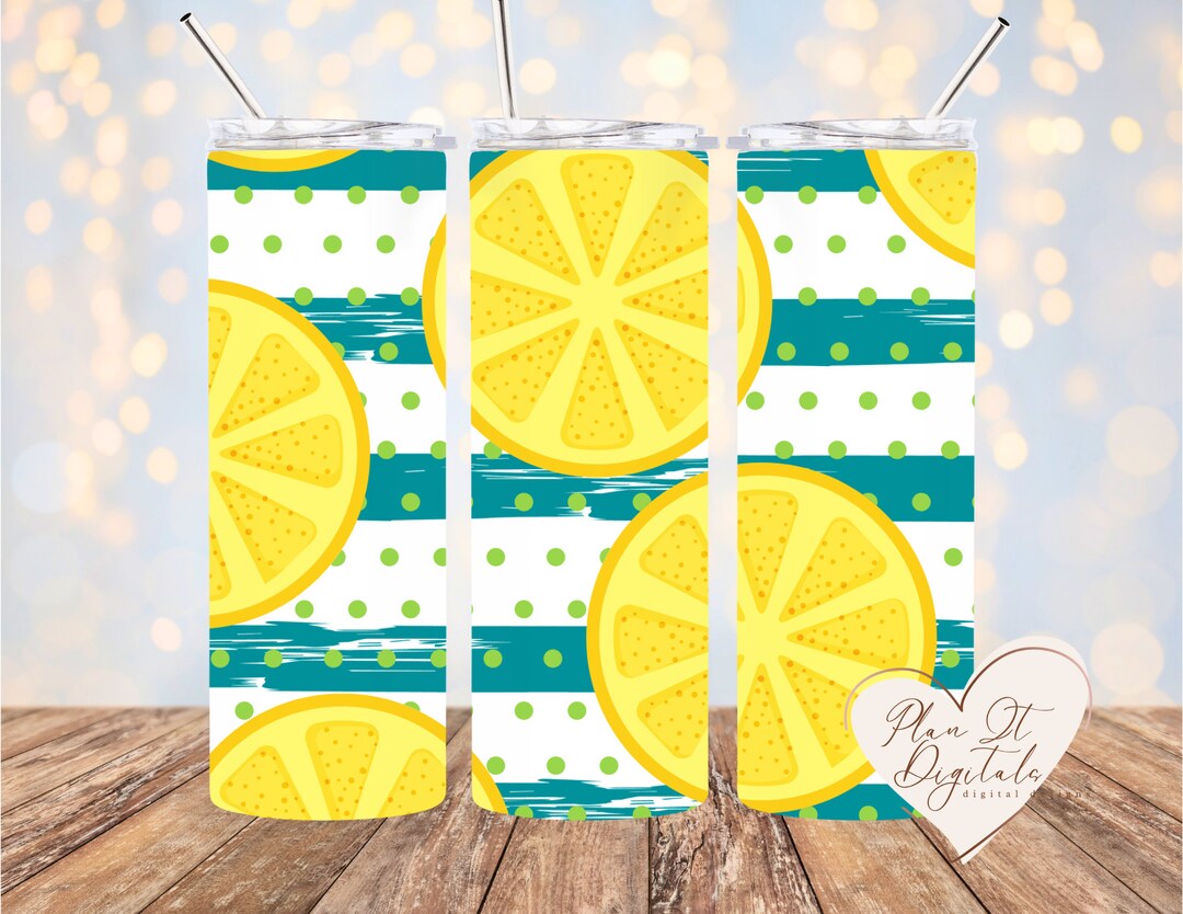 When Life Gives You Lemons Make Lemonade Tumbler, Striped Lemon Tumbler ...