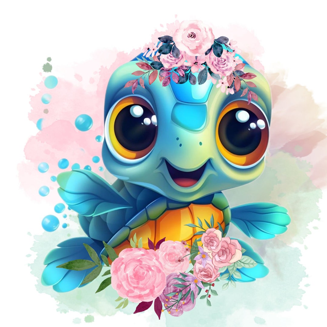 Turtle Watercolor Clipart Watercolor Baby Turtle Watercolor Cute ...