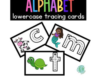 Christmas Alphabet Tracing Cards - Etsy