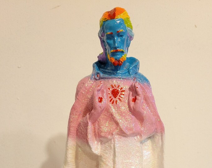 LGBTQ Jesus Sculpture Statue Figurine Art Piece. Gay, Trans, Rainbow ...