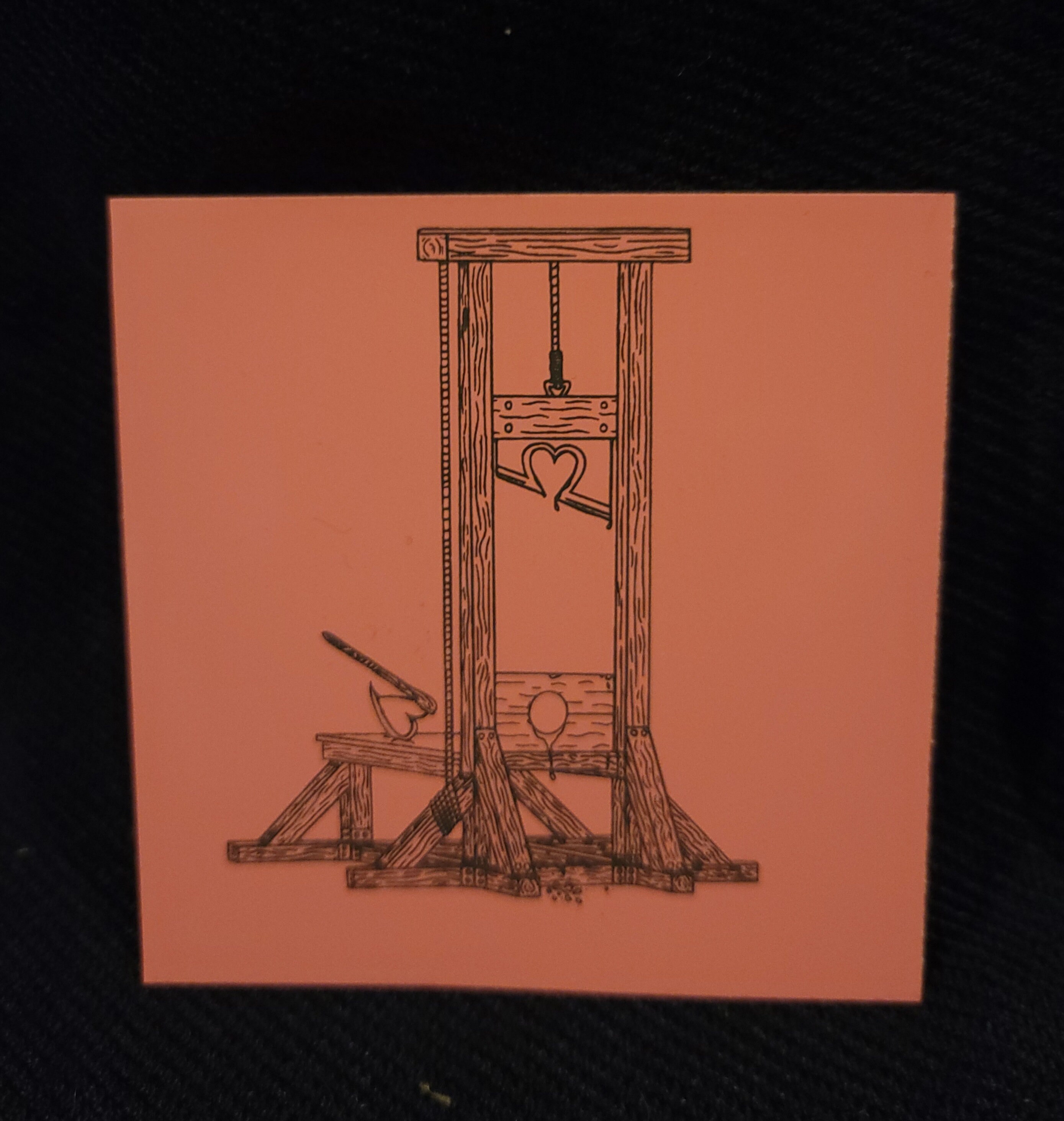 Heart Guillotine Sticker - Etsy