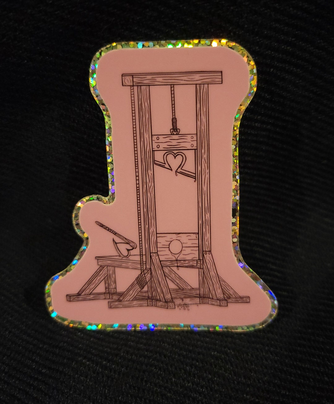 Heart Guillotine Sticker - Etsy