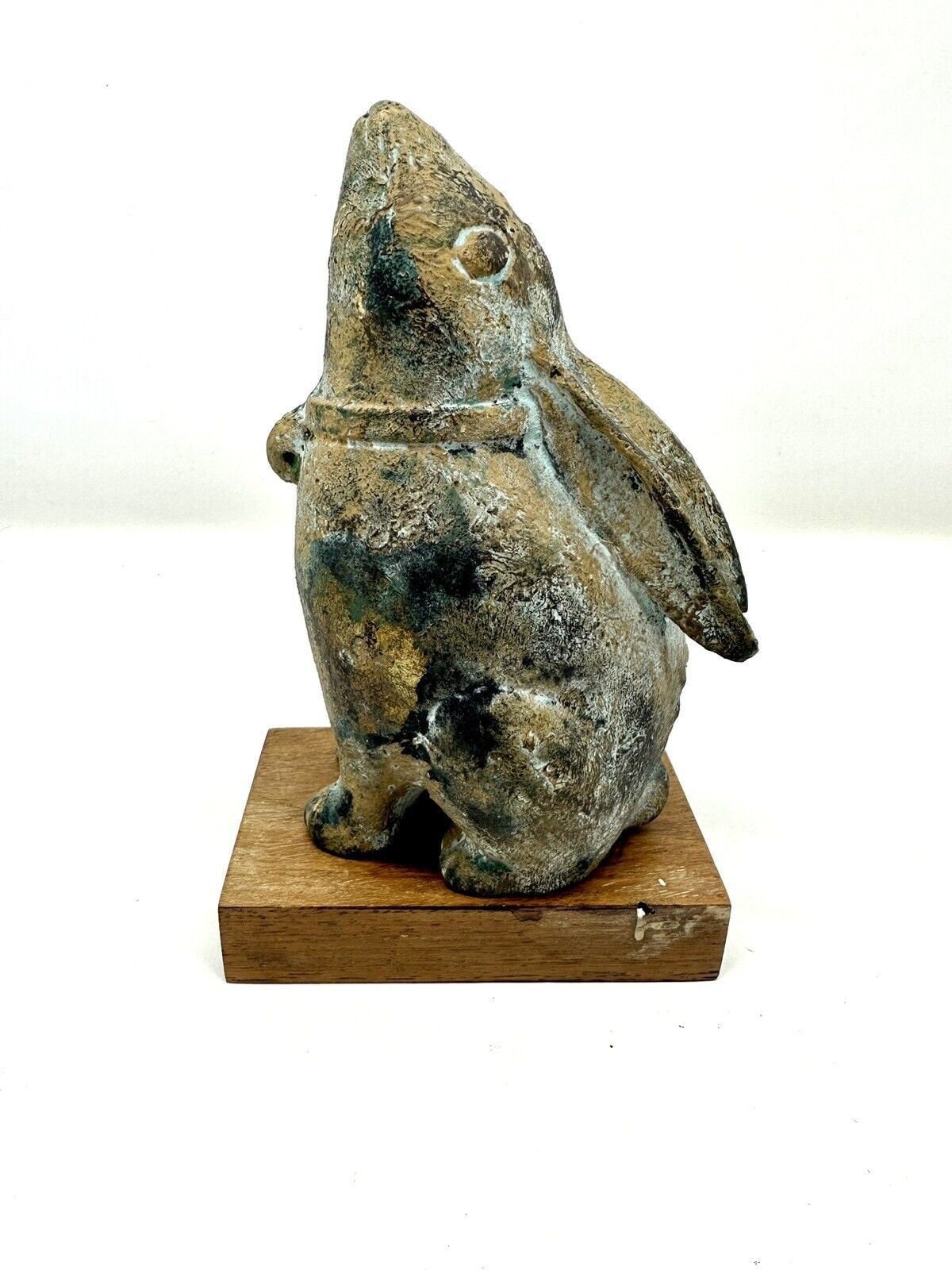 Vintage Cast Iron Metal Sculpture Japanese Moon Gazing Rabbit - Etsy