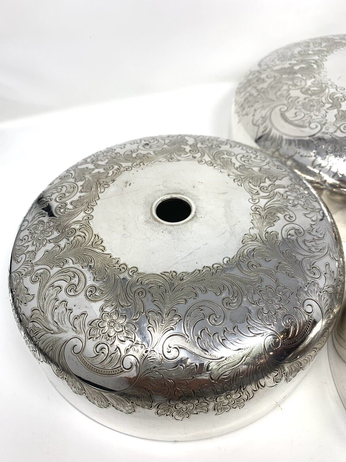 Antique Set of 6 Fancy Silver Plate Hotel Food Dome Lid Cover Barker ...