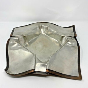 Rare Boris Bally Brutalist Sculptural Bowl Aluminum Copper Folded ...