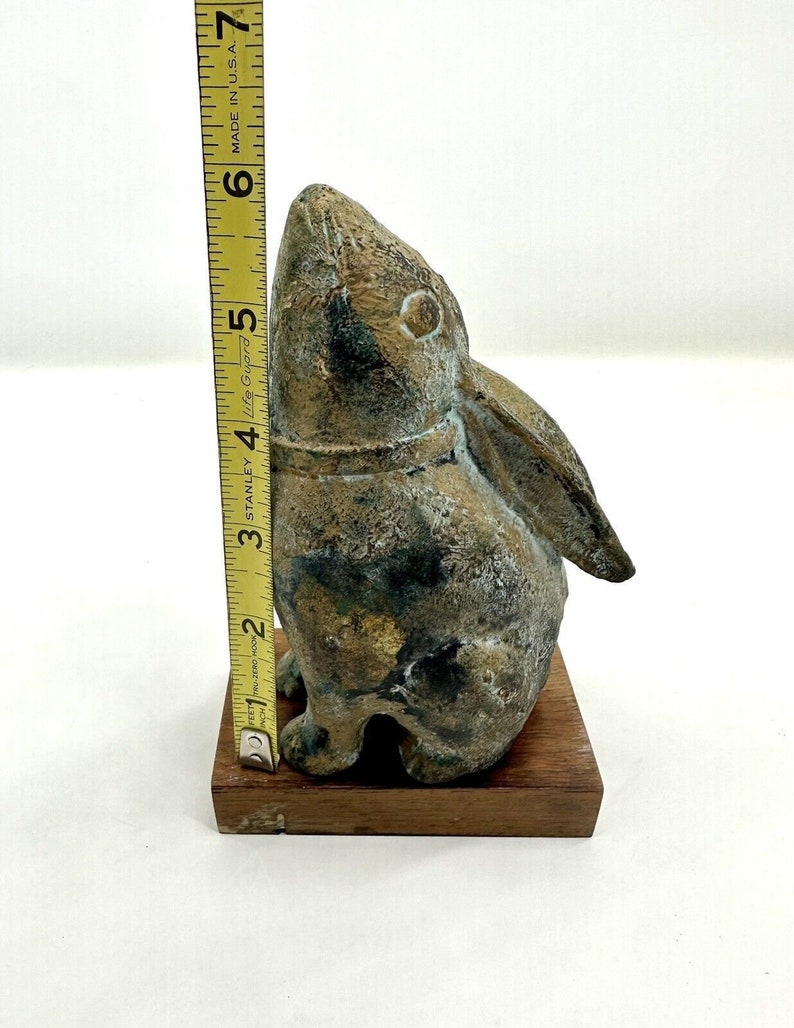 Vintage Cast Iron Metal Sculpture Japanese Moon Gazing Rabbit - Etsy