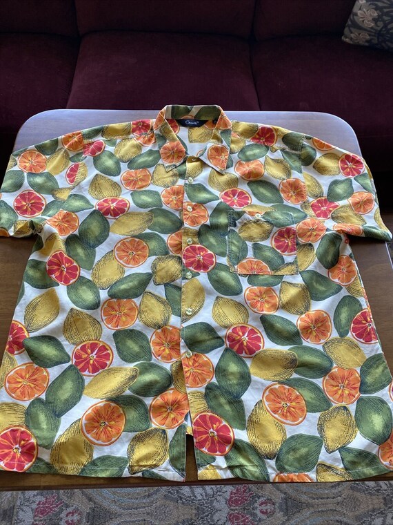Vintage Men's Citrus Genelli Silk Shirt XL 90's - Etsy