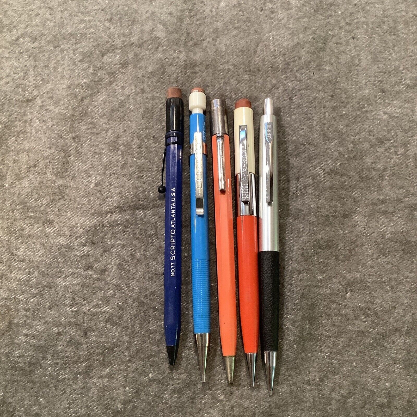 Lot of 5 Vintage Mechanical Pencils Scripto Assorted Varying Condition ...