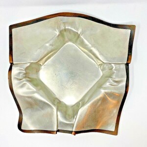 Rare Boris Bally Brutalist Sculptural Bowl Aluminum Copper Folded ...
