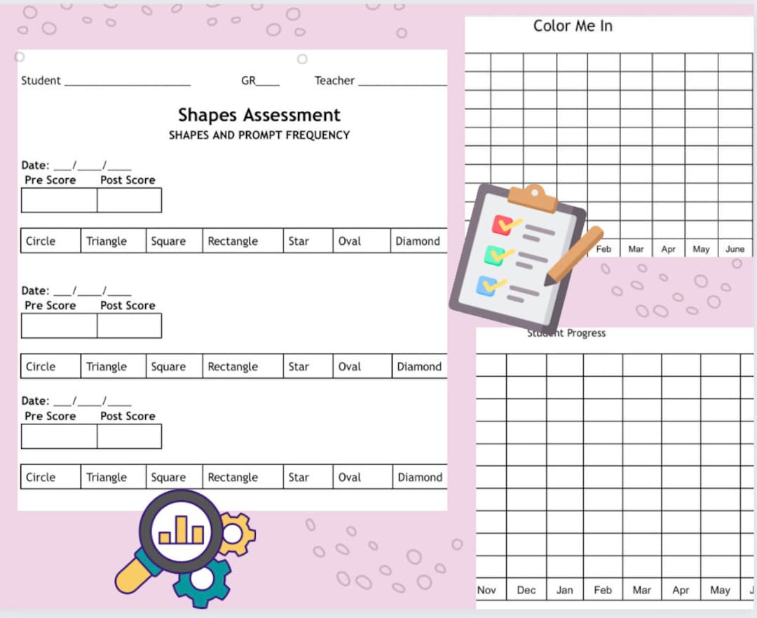 Preschool Kindergarten Shape Graphing + Assessment - Etsy