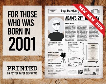 Back in 2001 Birthday Poster - Etsy