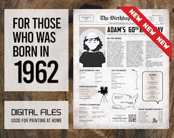 Back in 1962 Printable - Etsy