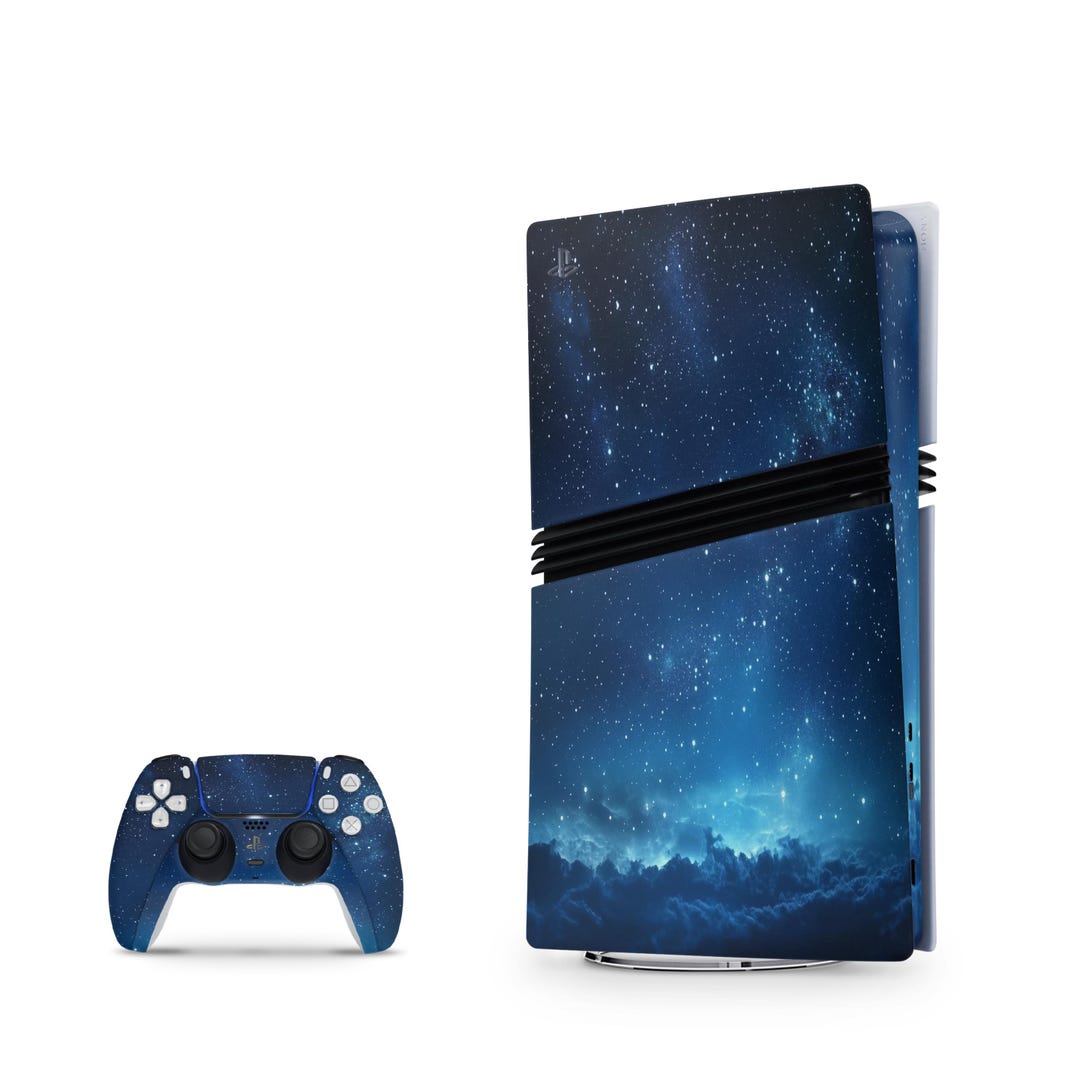 Dark Blue Night Sky PS5 Pro Skin | Custom Vinyl Console Wrap | Perfect ...
