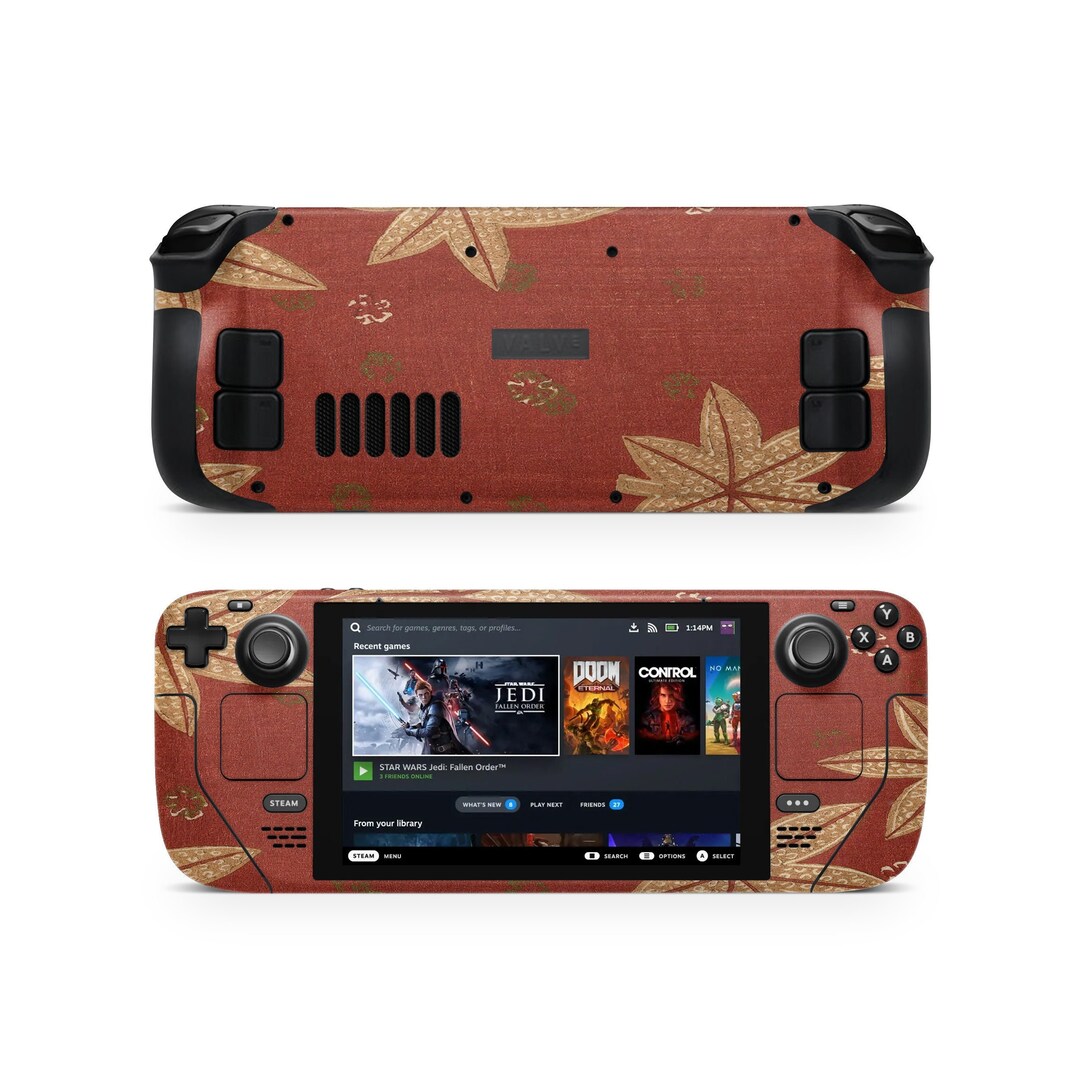 Rustic Red Steam Deck Skin, Protective Steam Deck Console Decal Wrap ...