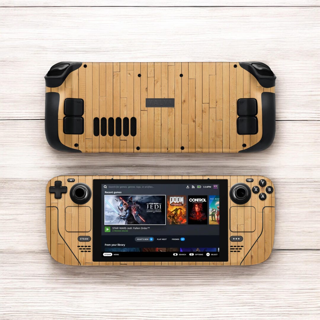 Wooden Steam Deck Skin, Protective Steam Deck Console Decal Wrap ...