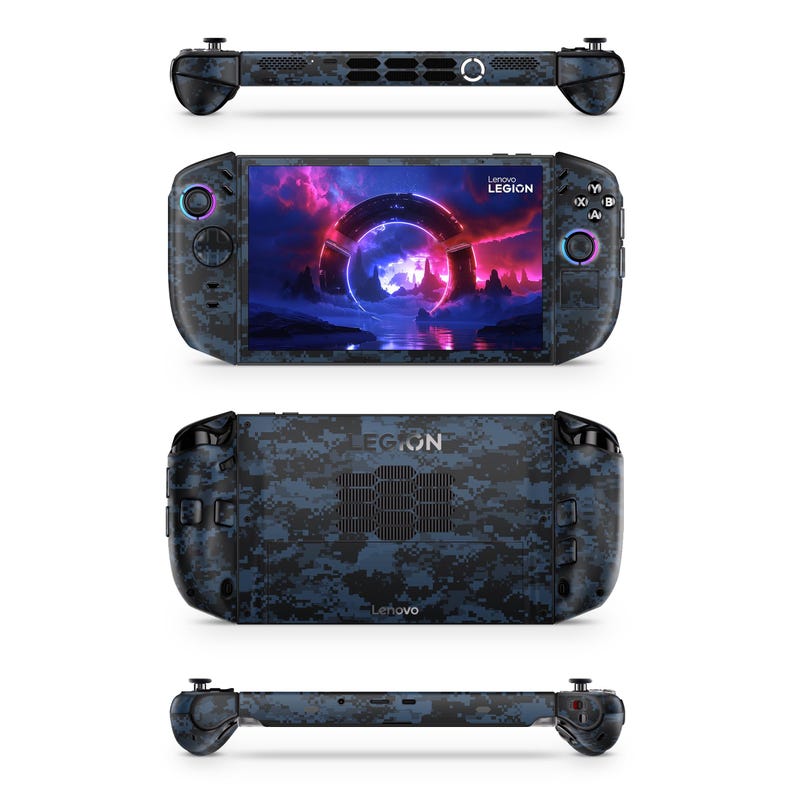 Legion Go 2 Digital Camo Skin | Blue Tactical Vinyl Wrap for Handheld ...