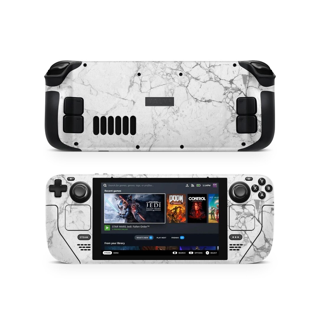 Marble Design Steam Deck Skin, Custom Game Console Vinyl Wrap, Video ...