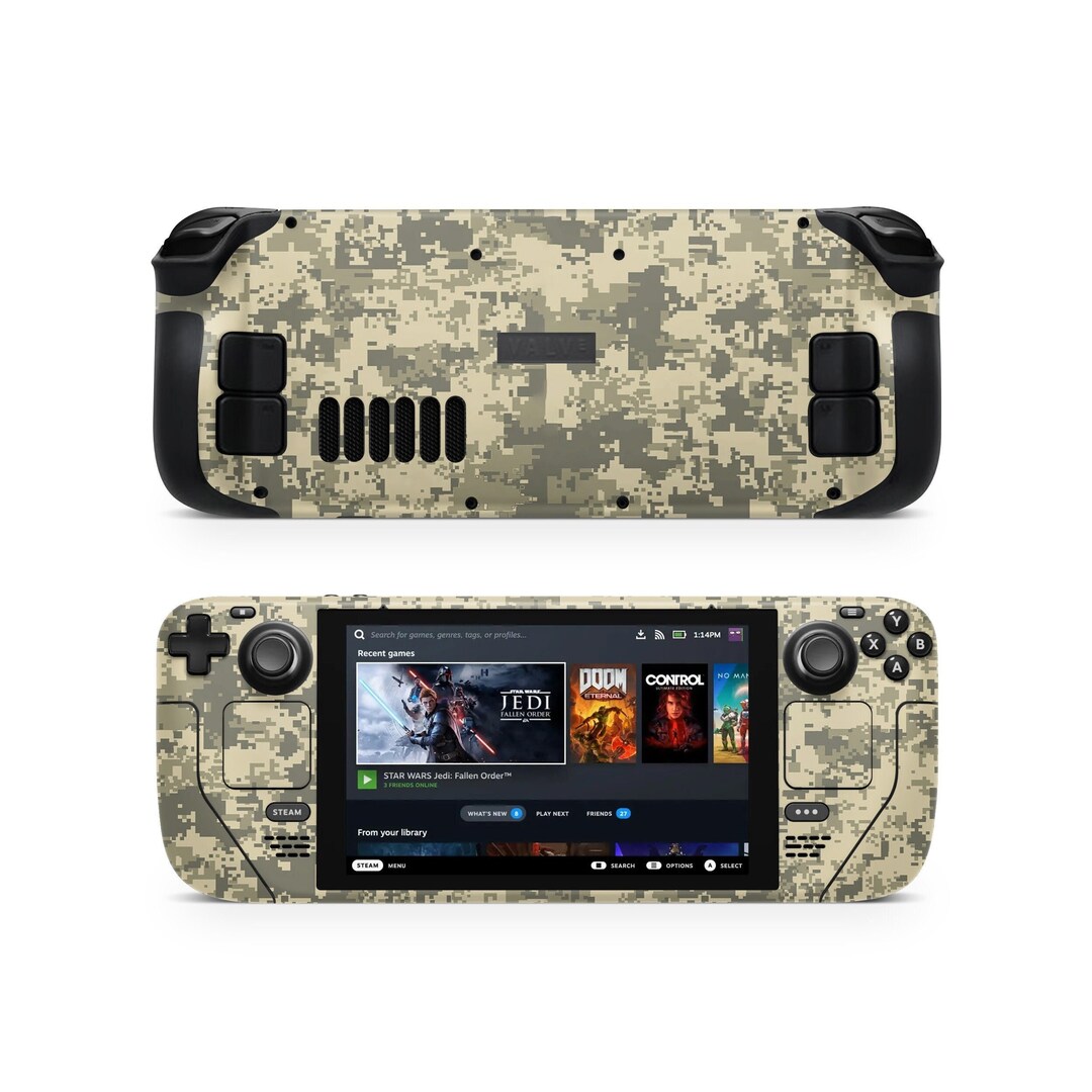 Camo Steam Deck Skin, Custom Game Console Vinyl Wrap, Premium Vinyl ...