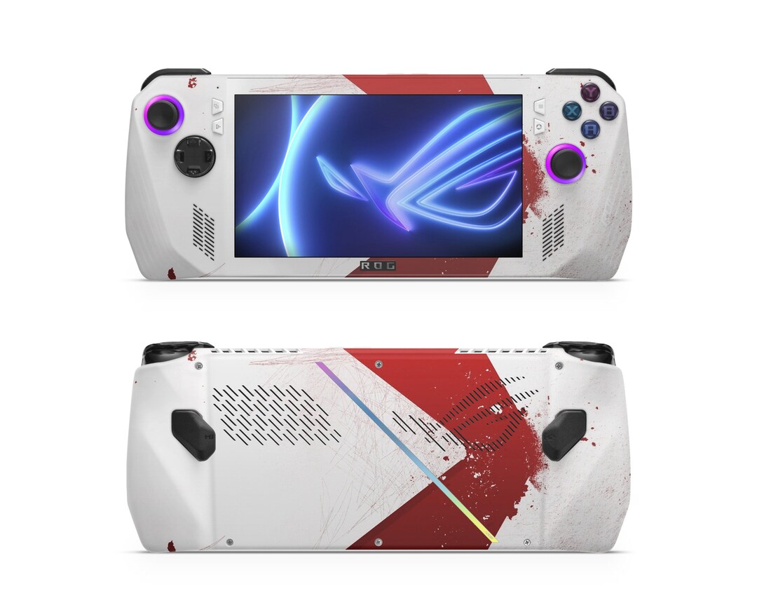 Red Abstract Watercolor Asus ROG Ally Skin, Protective ROG Ally Console ...