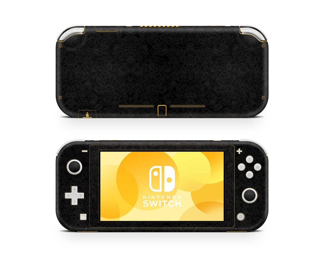 Luxury Black Nintendo Switch Lite Skin, Nintendo Switch Lite Console ...