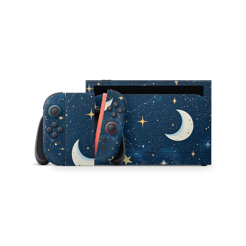 Nintendo Switch 2 Skin – Custom Vinyl Decal, Moon and Stars - Etsy