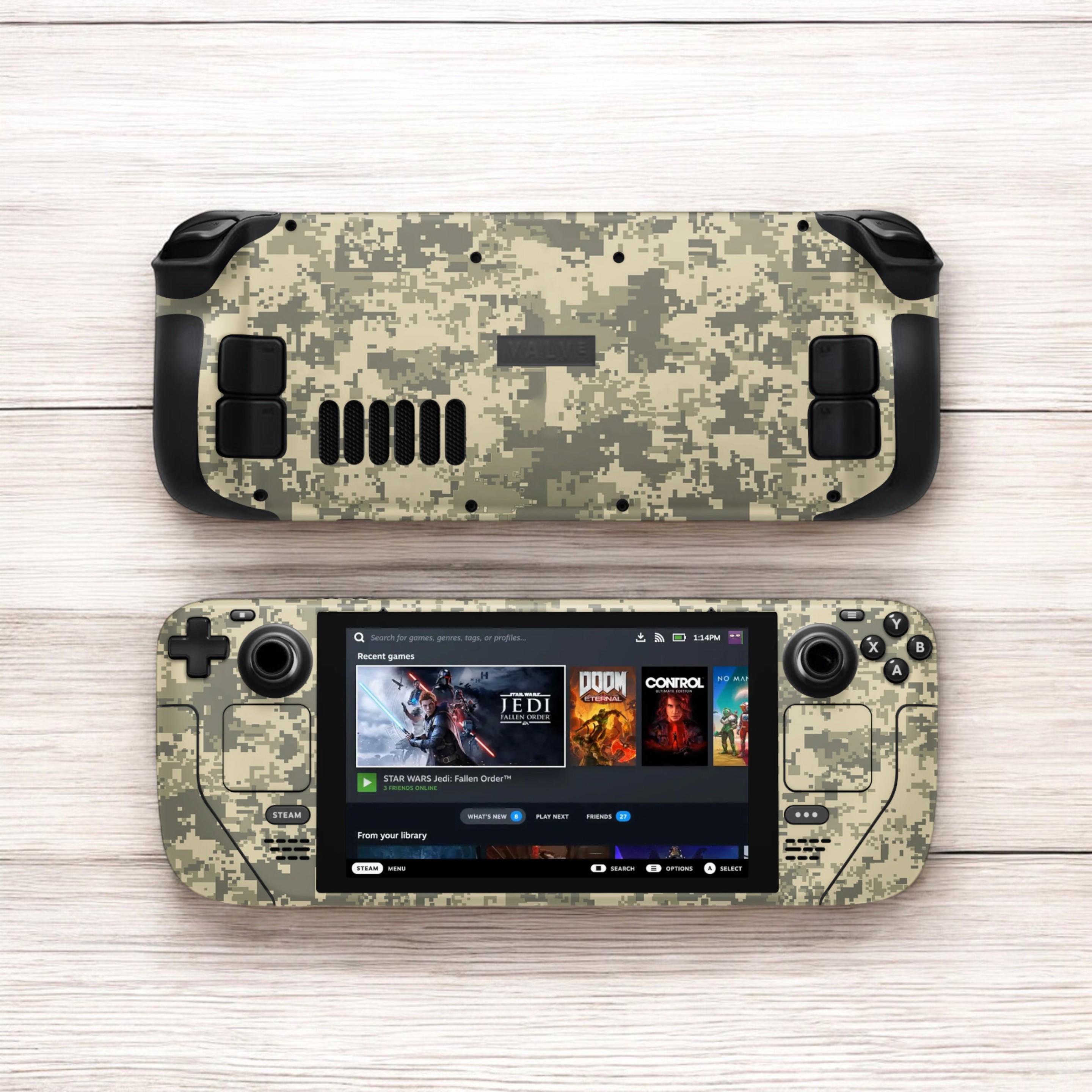 Camo Steam Deck Skin, Custom Game Console Vinyl Wrap, Premium Vinyl ...