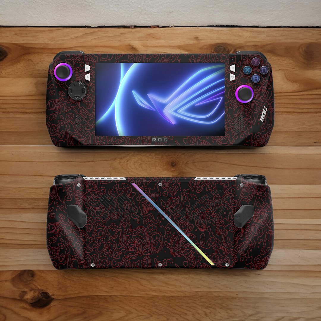 Abstract Red Asus Rog Ally Skin, Protective Rog Ally Console Case ...