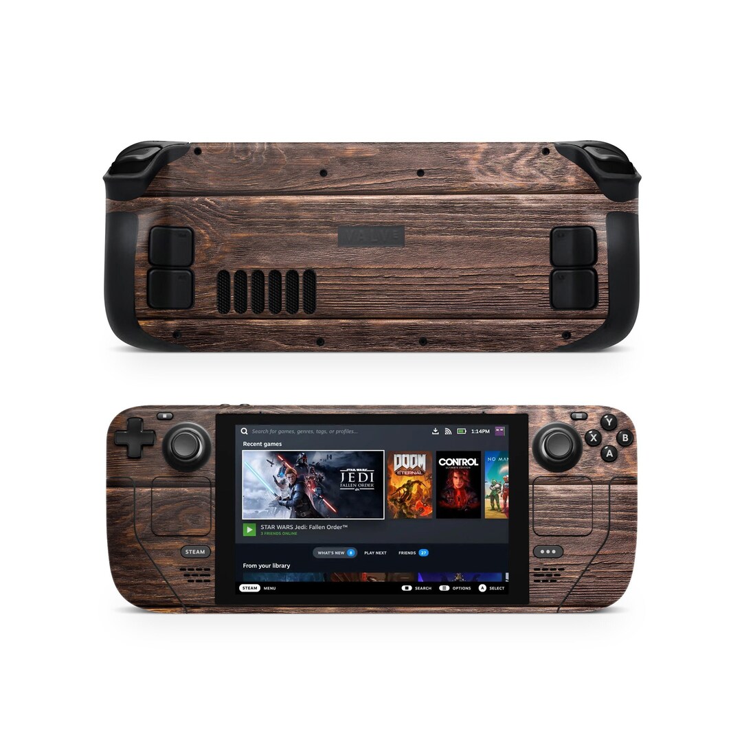 Custom Wooden Steam Deck Skin, Protective Steam Deck Console Decal Wrap ...