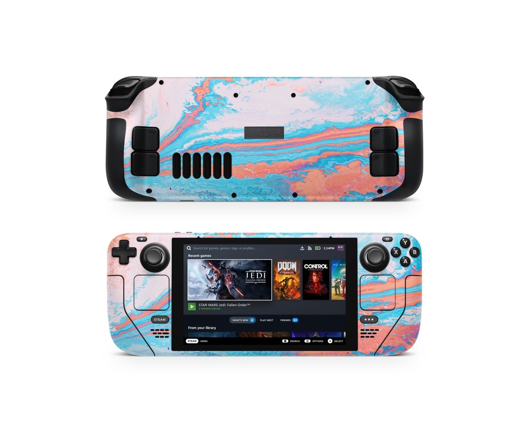 Watercolor Print Steam Deck Skin, Protective Steam Deck Console Decal ...