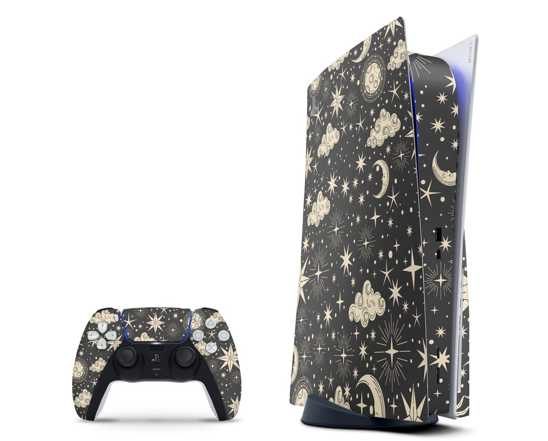 Cute Galaxy PS5 Skin - Moon Skin Decal for PS5 Playstation 5 Console ...