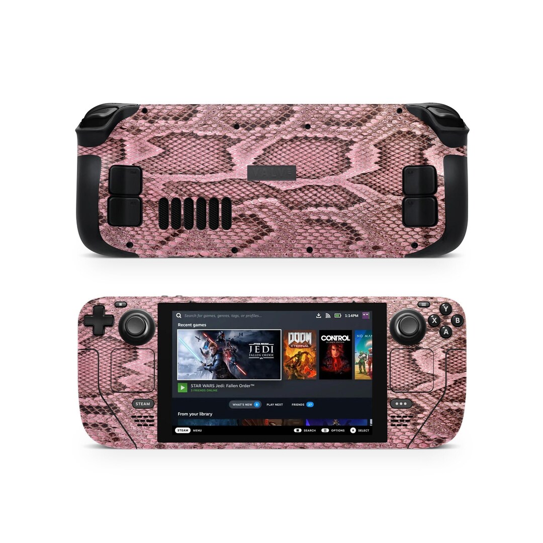 Pink Snake Steam Deck Skin, Custom Steam Deck, Protective Steam Deck Decal, Oled Skin for Game ...