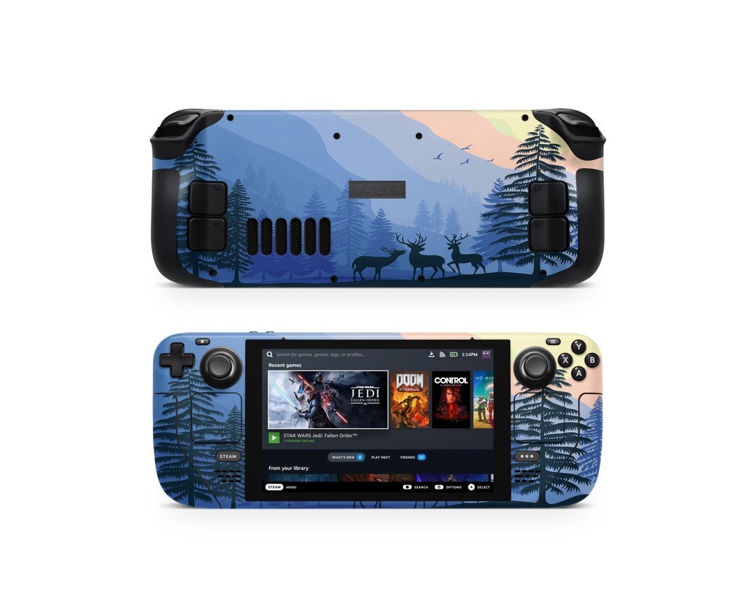 Elk in Forest Steam Deck Skin, Protective Steam Deck Console Decal Wrap ...