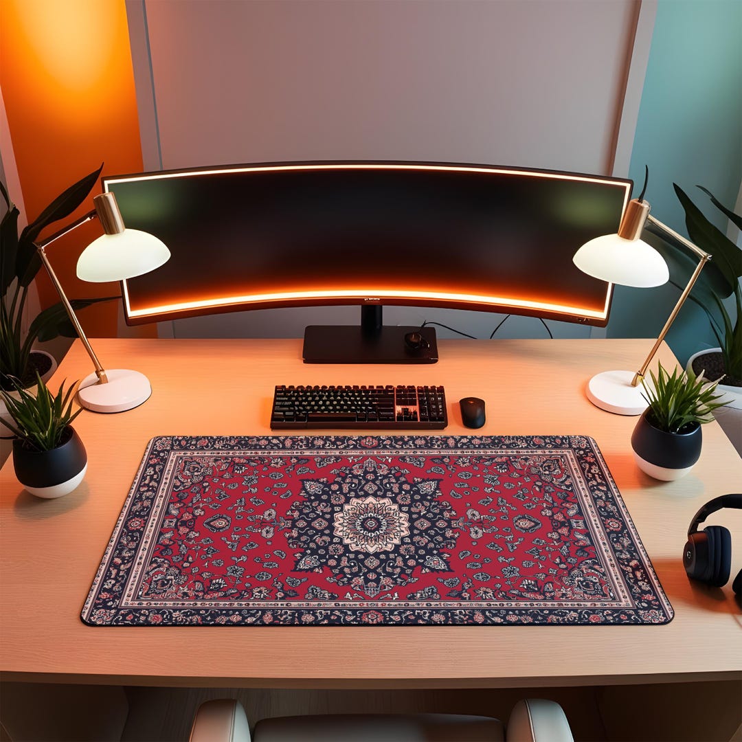 Turkish Rug Gaming Mouse Pad: Water Resistant Persian Desk Mat - Etsy