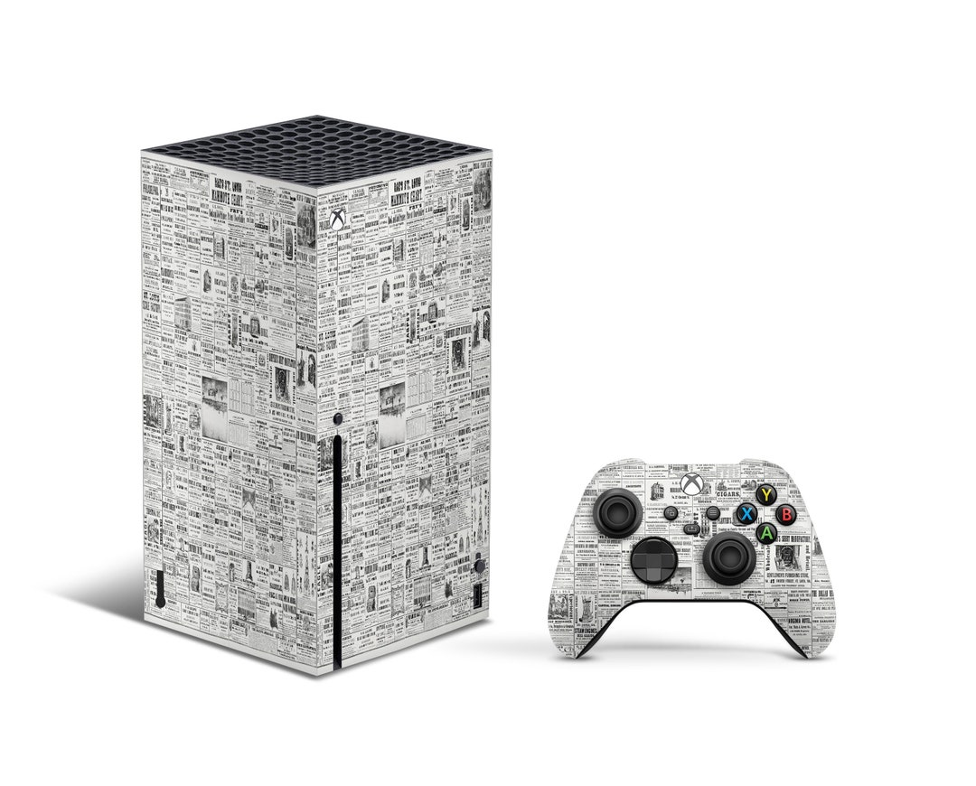 Newspaper Design Xbox Series X Skin,xbox Series X Console & Controller ...