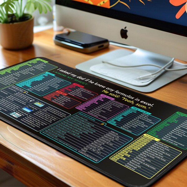 Excel Cheat Sheet Computer Pad - Etsy