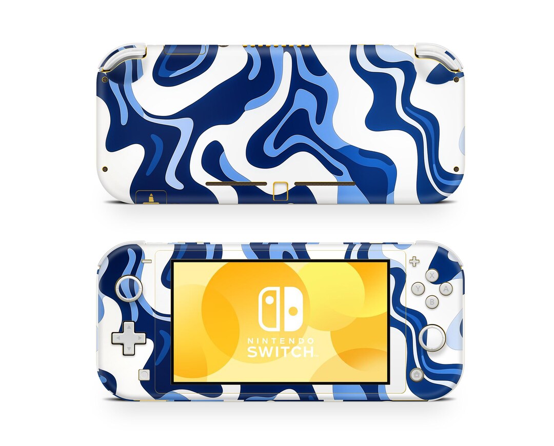 Indigo Blue Wave Nintendo Switch Lite Skin: Console Wrap Decal - Etsy